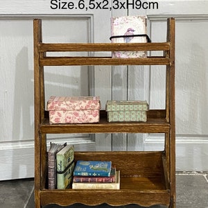 Miniature Bookshelf 1:12 Scale - Etsy