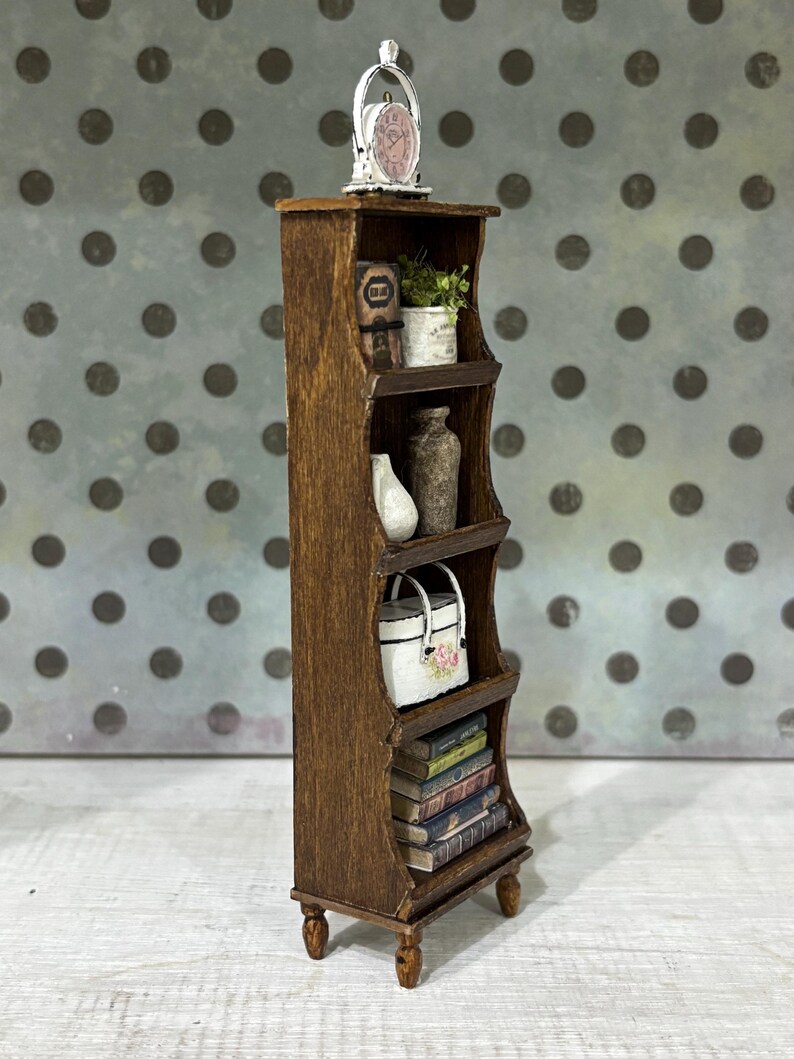 Miniature Bookshelf Set 1:12 Scale - Etsy