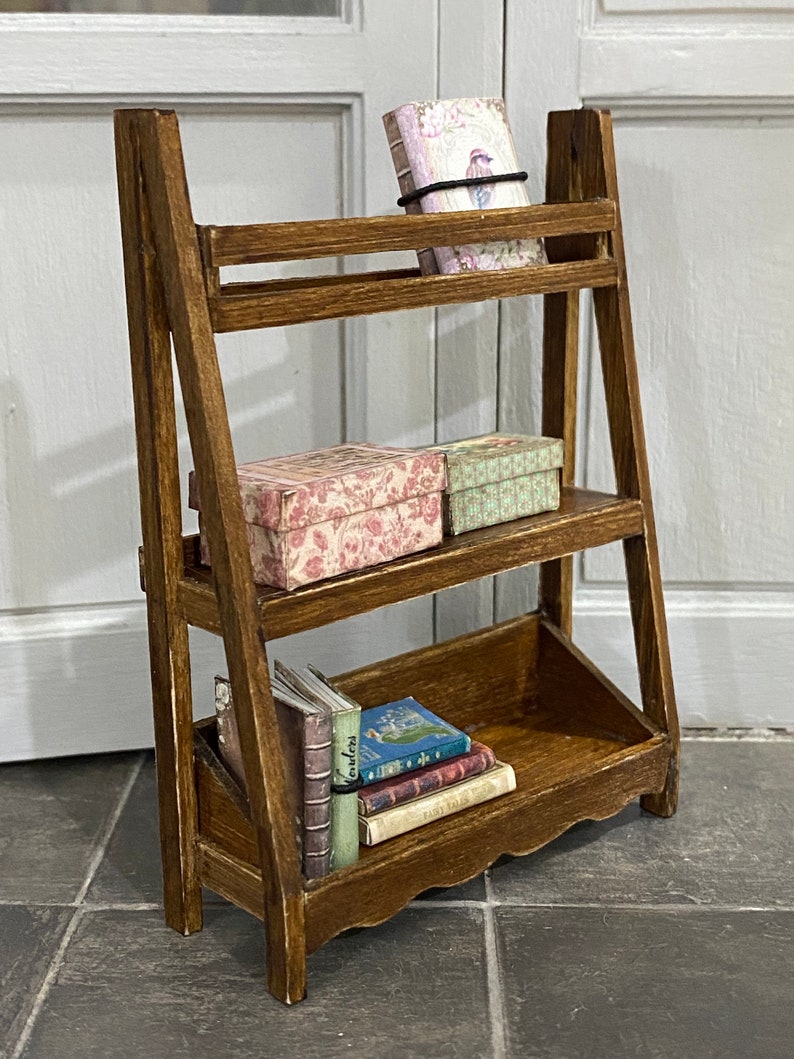 Miniature Bookshelf 1:12 Scale - Etsy