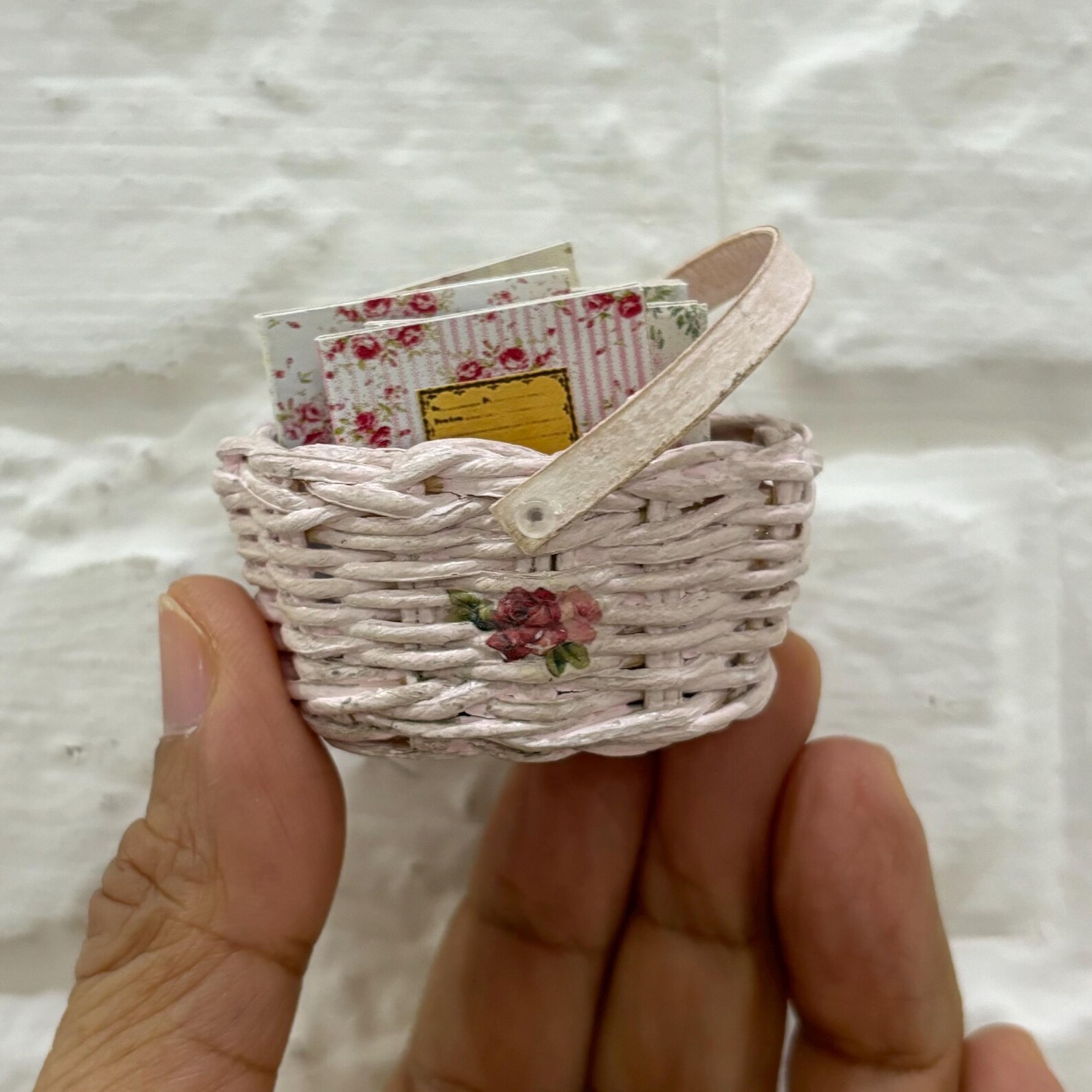 Miniature Notebooks With Basket - Etsy