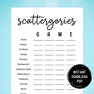 Icebreaker Games, Ice Breaker Games, Scattergories, Word Games, Adult ...