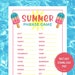 Summer Trivia Game, Printable Summer Games, Summertime Activities, Fun ...
