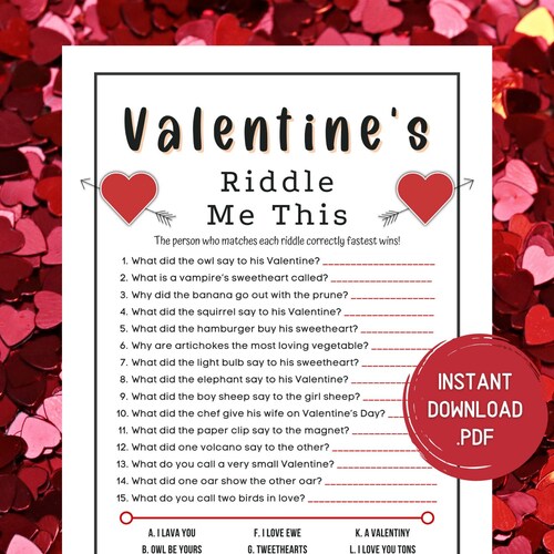 Printable Games: Flip It Valentine Party Game for Kids and - Etsy