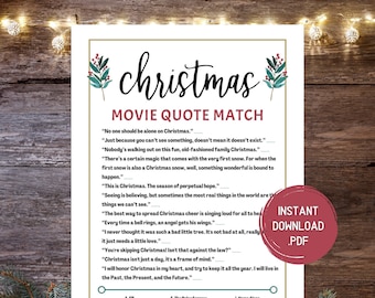 Christmas MOVIE Trivia Game 1st Installment Home Alone Elf - Etsy