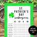 St Patricks Day Scattergories, Printable St Patricks Day Party Game, St ...