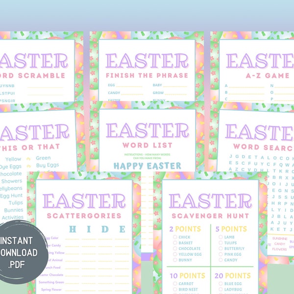 Easter Emoji Pictionary Game, Printable Easter Games, Emoji Game, Fun ...