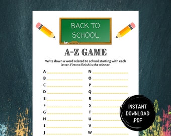 What's in Your Backpack Printable Back to School Game - Etsy