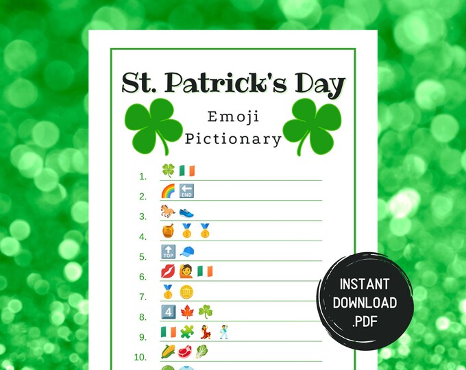 St Patricks Day Scattergories, Printable St Patricks Day Party Game, St ...