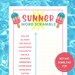 Summer Word Scramble Summer Games Summer Fun Games Summer | Etsy