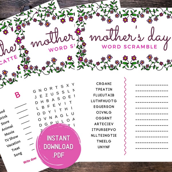 Mothers Day Riddle Me This Trivia Game, Mothers Day Games, Mothers Day ...