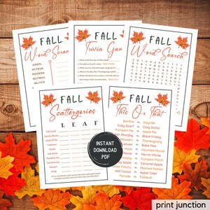 Thanksgiving Games, Fall Games, Autumn Games, Fall Activities, Fall Fun ...