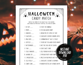 Halloween Candy Match Game, Halloween Trivia, Halloween Party Games ...