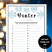 Winter Scattergories A-Z Game, Printable Word Games, Winter Games ...