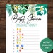 Tropical Baby Shower Games, Emoji Pictionary Baby Shower Game, Gender ...
