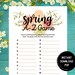 Spring Printable Games, Spring A to Z Game, Springtime Activities ...