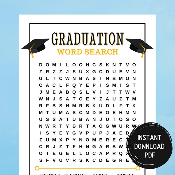 Graduation Games, Word Scramble, Grad Party Game, Fun Graduation Party ...