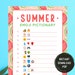 Summer Emoji Pictionary Game, Summertime Activities, Printable Summer ...