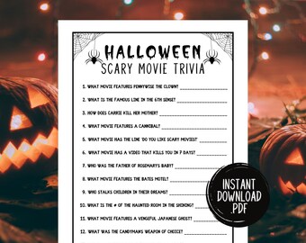 Halloween Movie Trivia, Scary Movie Trivia, Horror Movie Trivia Game ...
