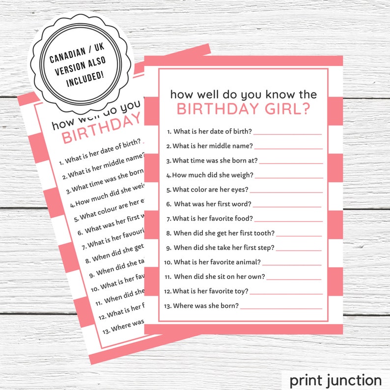 First Birthday Games 1st Birthday Party Games Who Knows Baby | Etsy