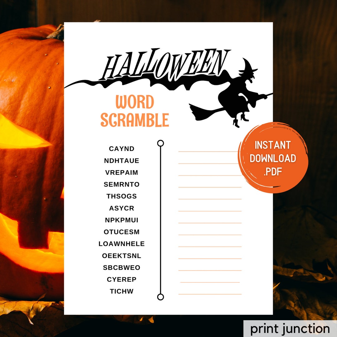 Halloween Games - Halloween Party Games - Halloween Game Printable ...