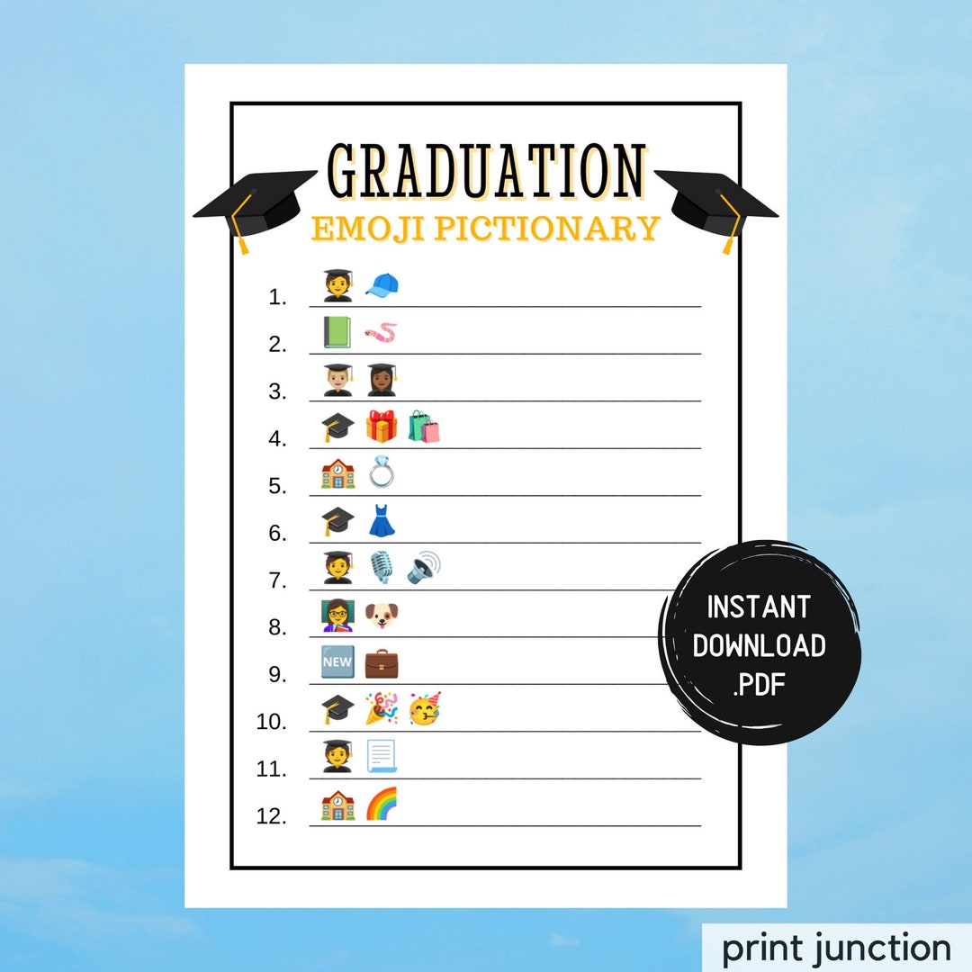 Graduation Games, Emoji Pictionary, Grad Party, Fun Graduation Party ...