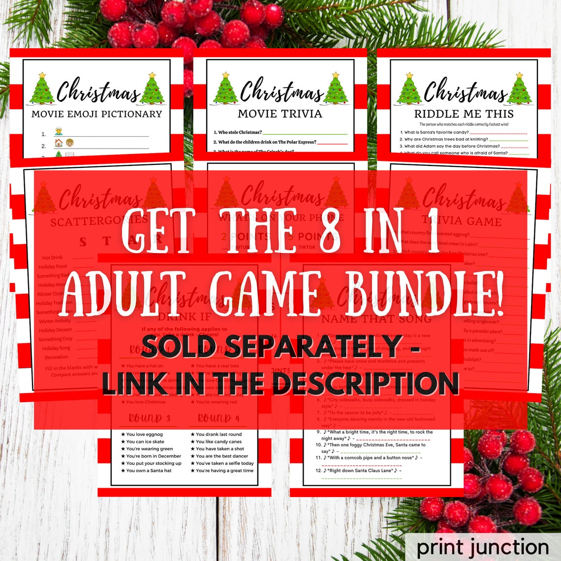 Christmas Emoji Pictionary Game, Printable Holiday Activity, Christmas ...