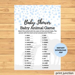 Baby Shower Games - 8 Pack Baby Games - Blue Boy Baby Shower Printables ...