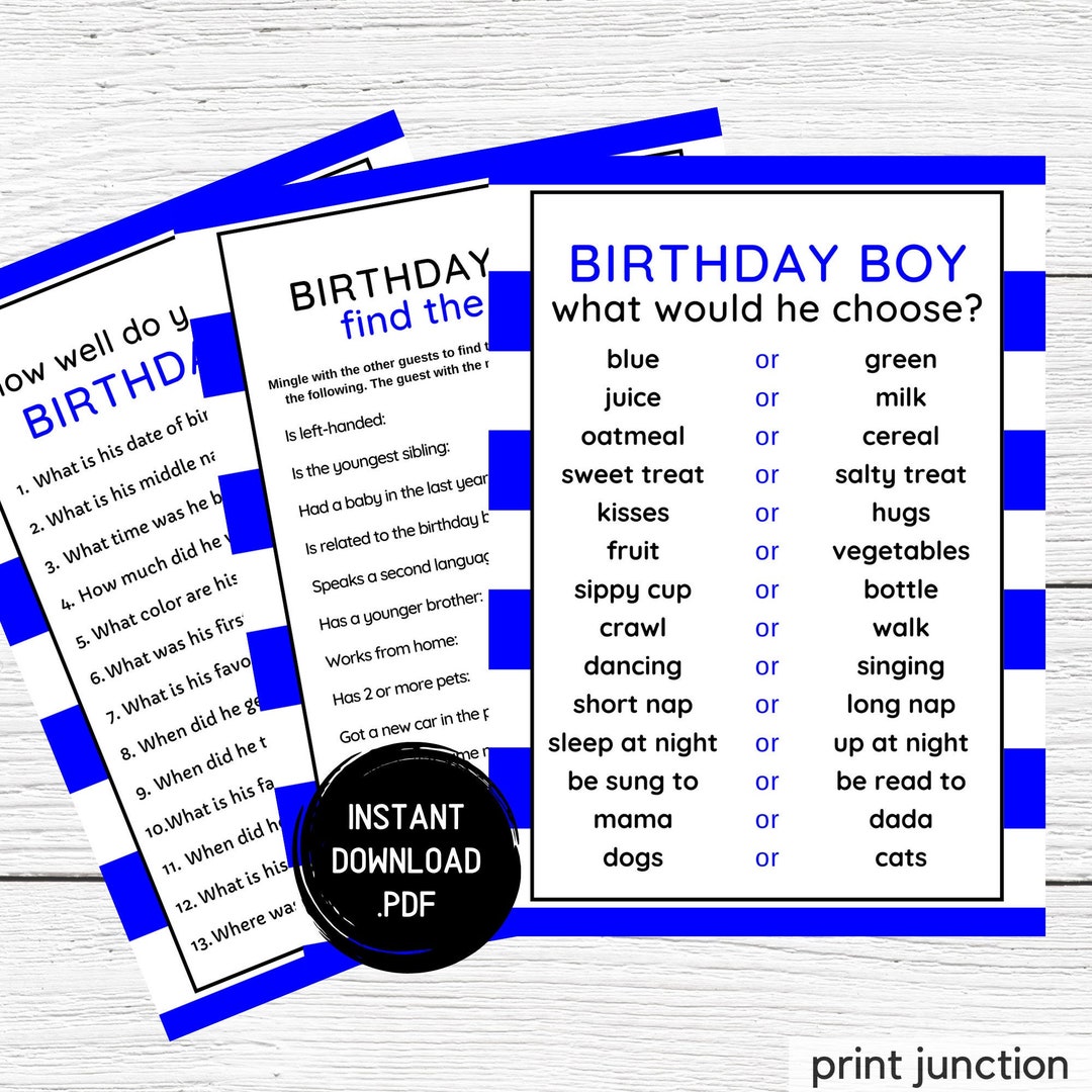 First Birthday Games, Who Knows Baby Best, Who Knows the Birthday Boy ...