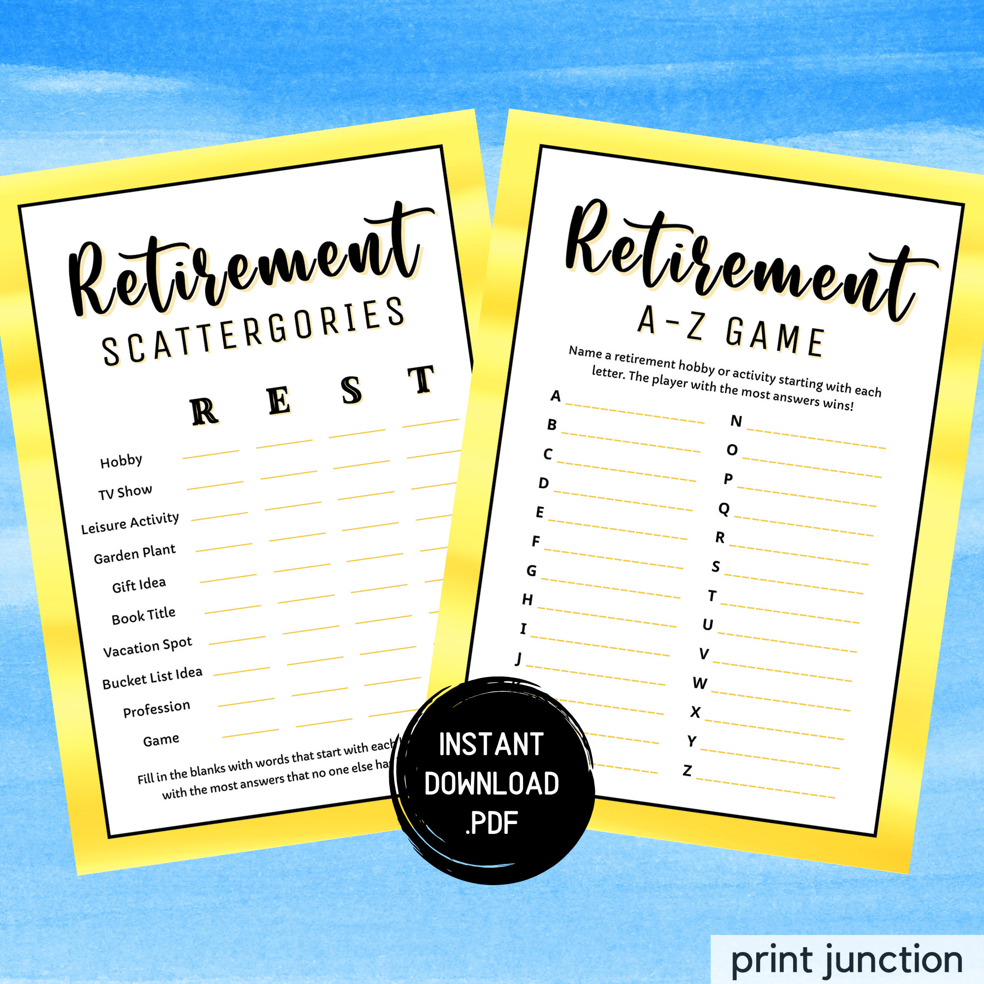Retirement Games Retirement Party Games Virtual Retirement | Etsy