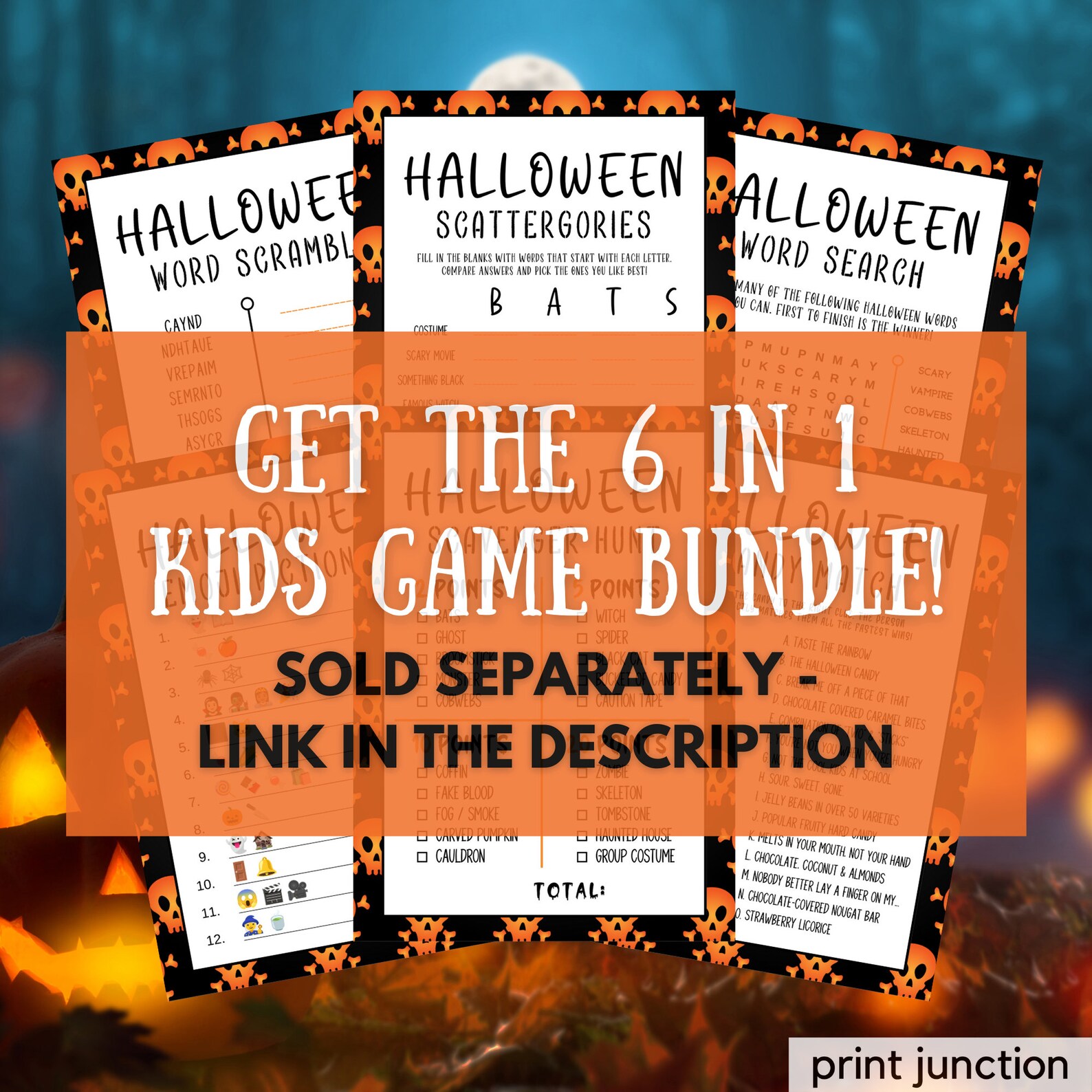 Halloween Candy Match Party Game, Halloween Games, Halloween Party ...