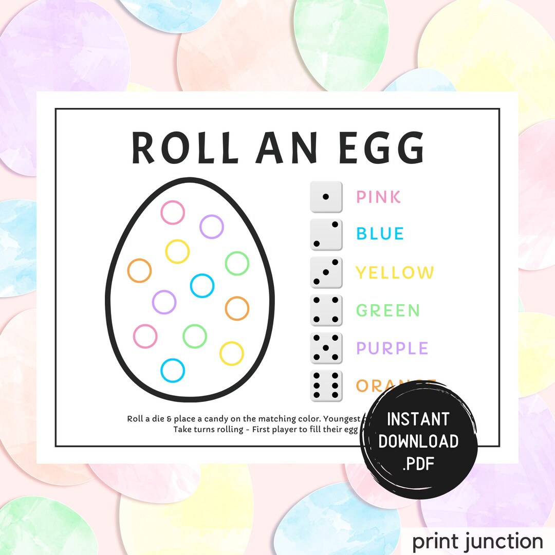Easter Egg Dice Game: Fun Family Activity (PDF Download) - Etsy