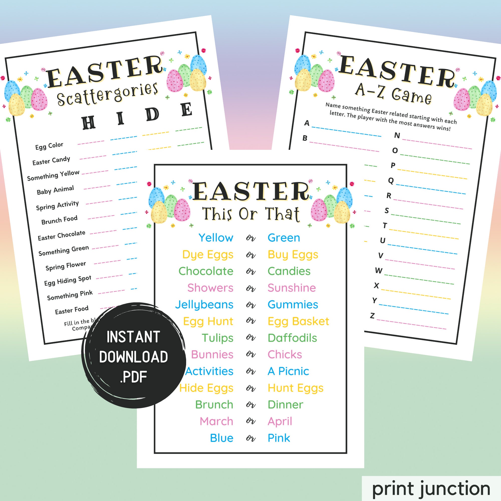Easter Games Spring Games Printable Easter Games Easter - Etsy Canada