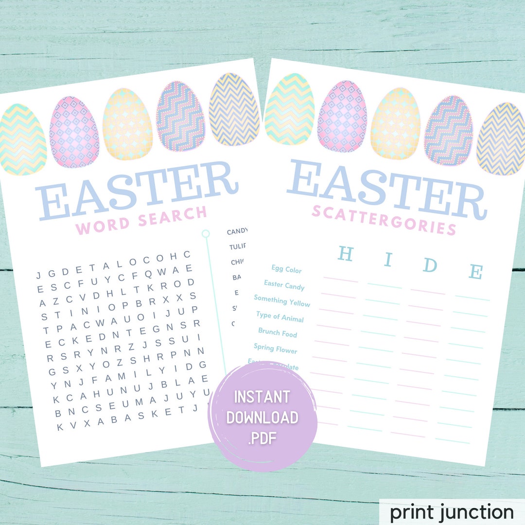 Easter Games - Easter Printable Games - Easter Scattergories - Easter ...