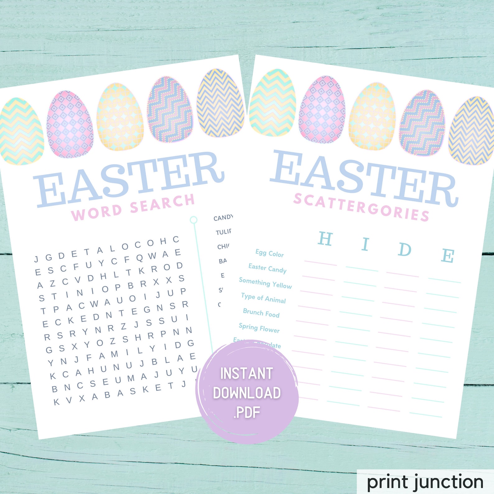 Easter Games Easter Printable Games Easter Scattergories Easter Word ...