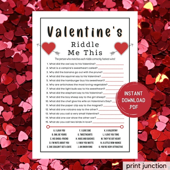 Valentines Riddles For Kids Funny Valentine's Day Jokes & Riddles