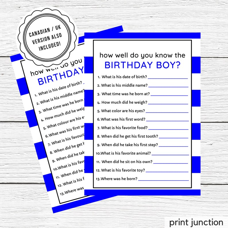First Birthday Games, Who Knows Baby Best, Who Knows the Birthday Boy ...
