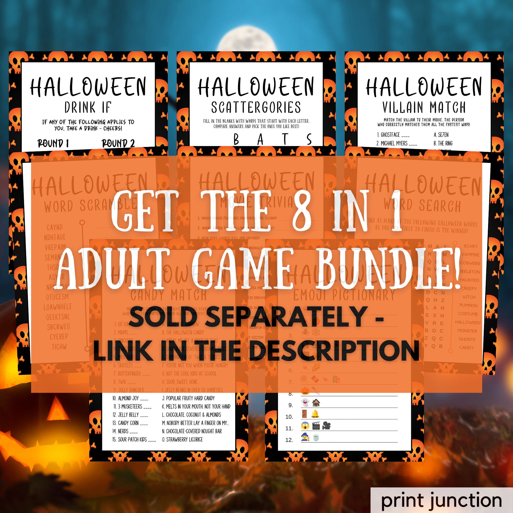 Halloween Candy Match Party Game, Halloween Games, Halloween Party ...