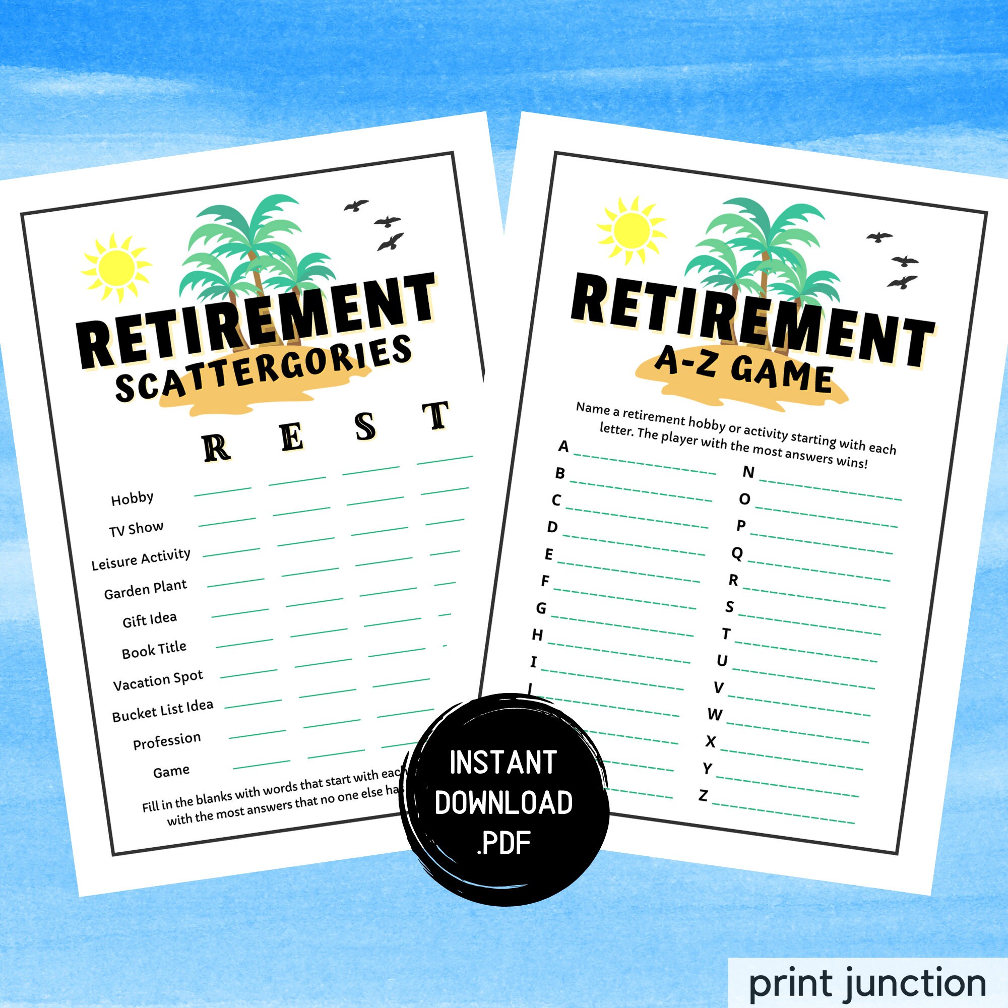 Retirement Games Retirement Party Games Virtual Retirement - Etsy