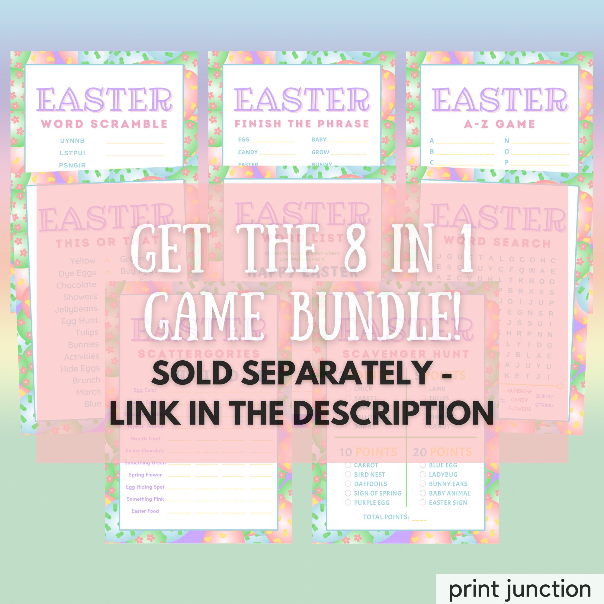 Easter Games Virtual Easter Games Easter Activities For Kids | Etsy