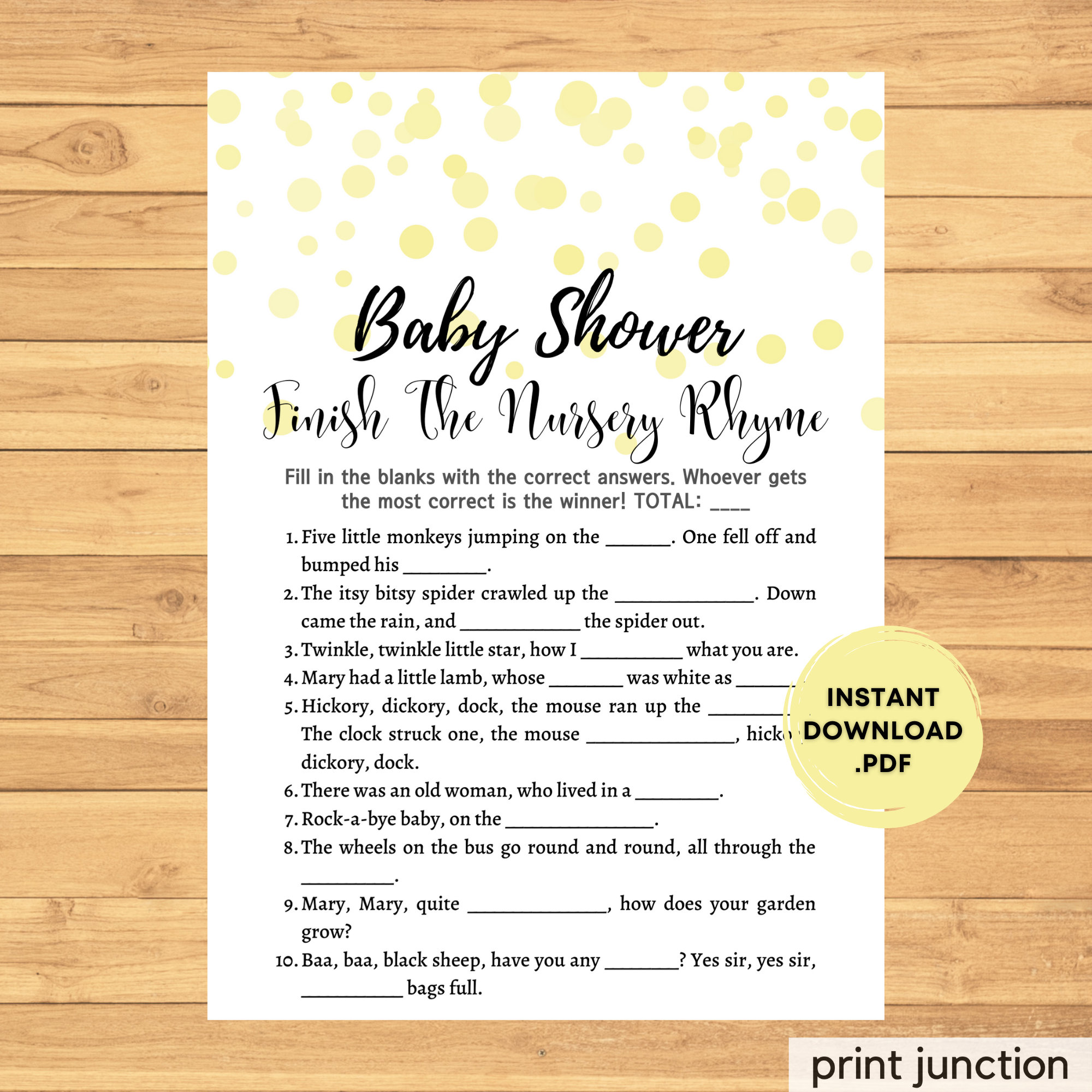 Virtual Baby Shower Baby Shower Bingo Baby Bingo Printable | Etsy