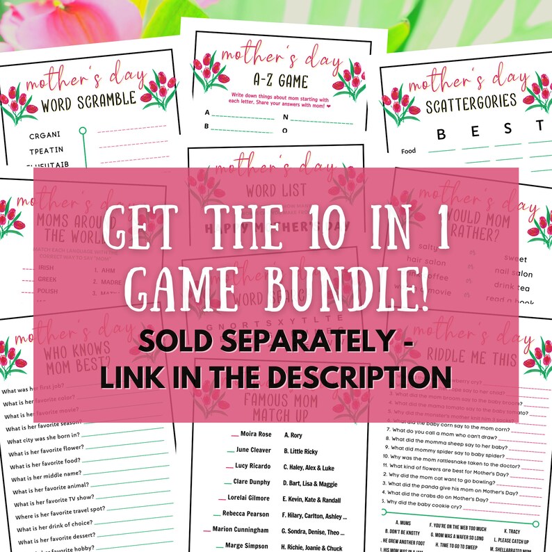 Printable Mothers Day Game, Who Knows Mom Best, How Well Do You Know ...