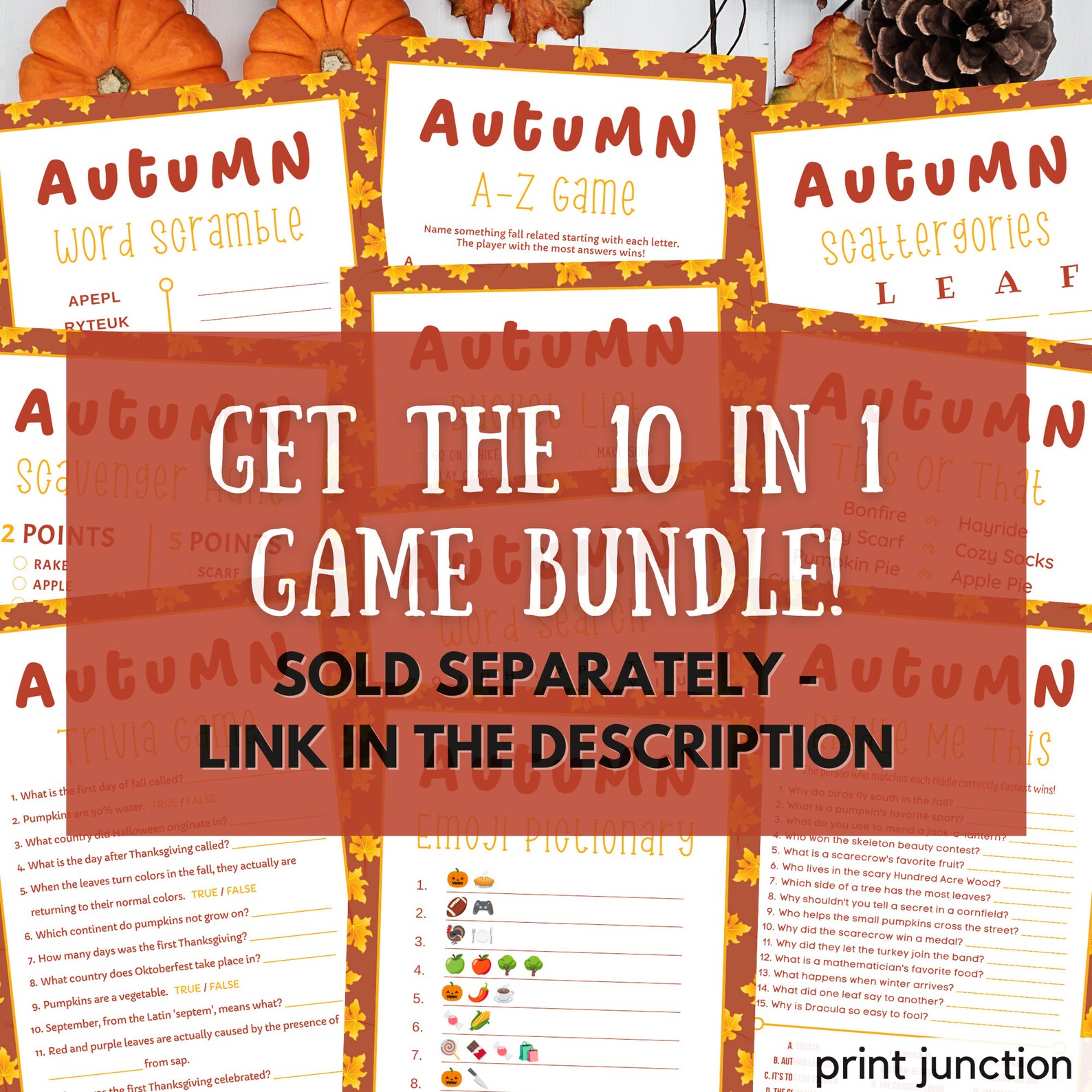 Autumn Trivia Game, Thanksgiving Trivia Game, Fall Printable Games, Fun ...
