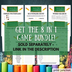 Back to School Game, Scattergories, First Day of School Activity ...