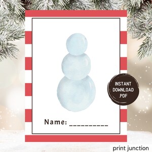 Roll A Snowman Game, Printable Christmas Game, Winter Activity for Kids ...