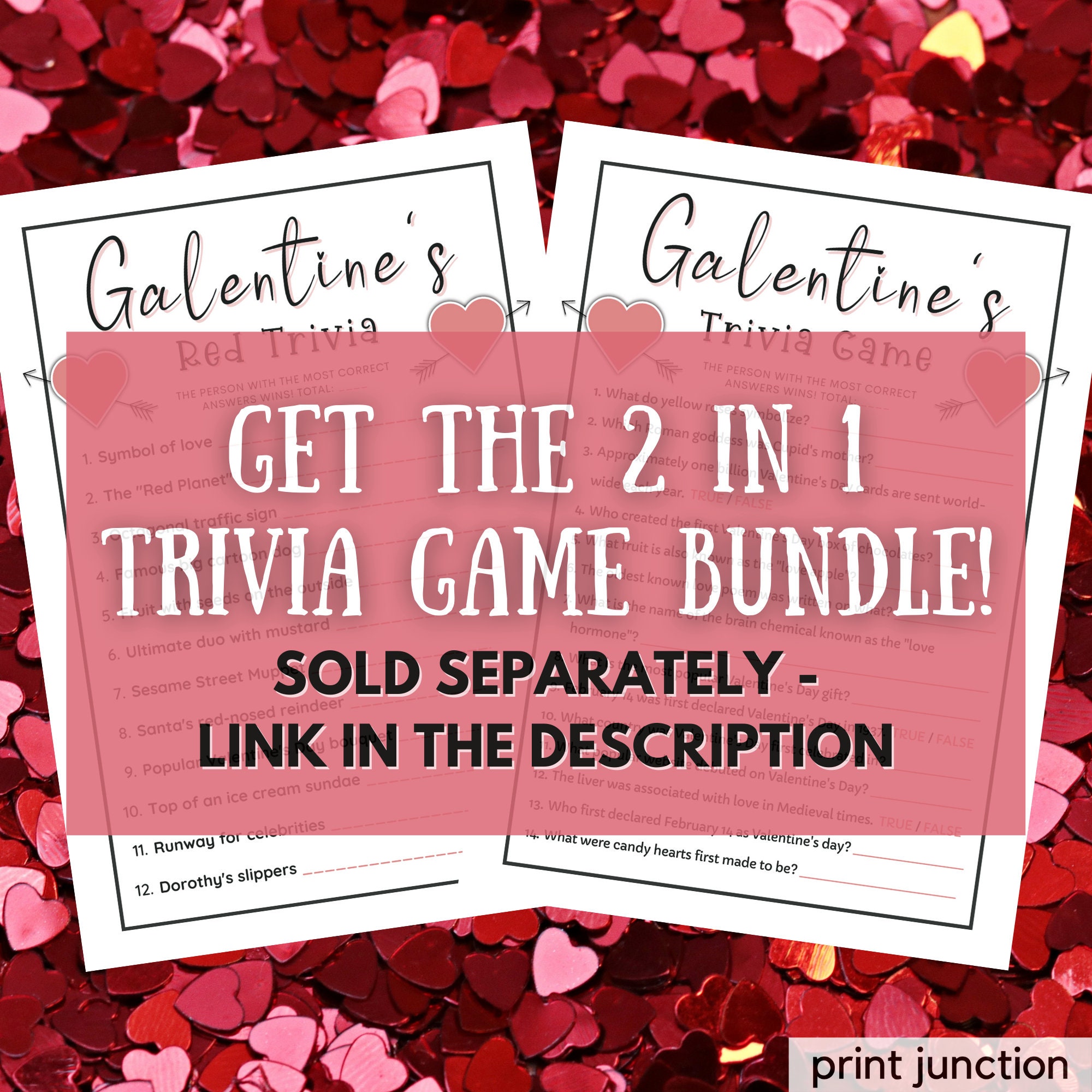 Galentines Day Trivia Game, Printable Trivia, Girls Night, Galentines ...