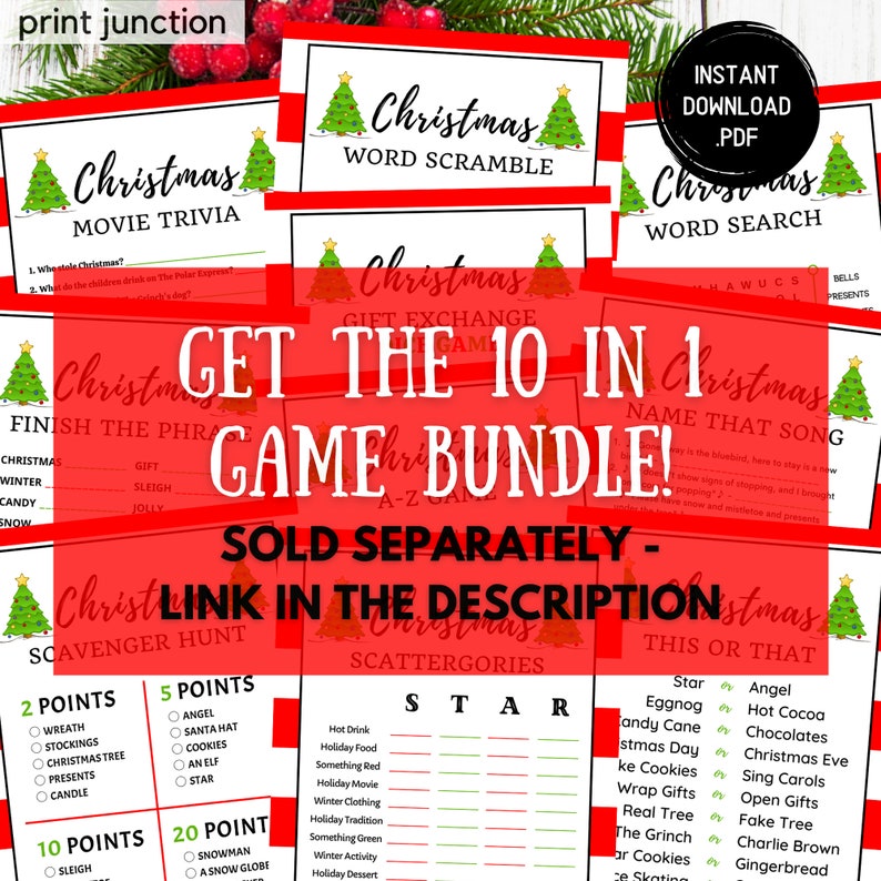 Christmas Word Scramble Game, Printable Holiday Activity, Christmas ...