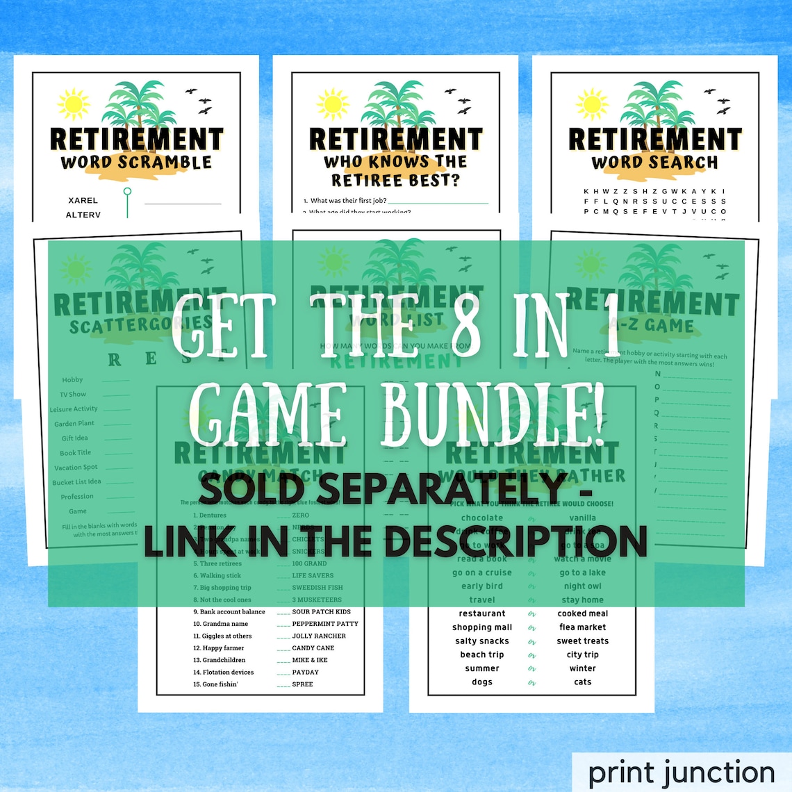 Retirement Party Games Retirement Candy Match Fun Retirement - Etsy