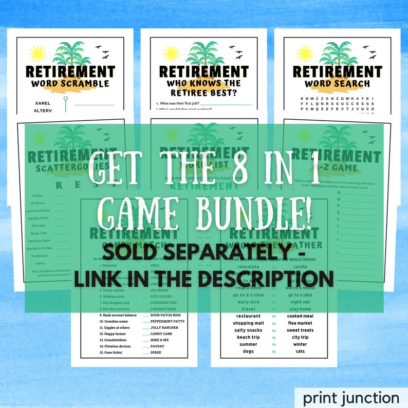 Retirement Party Games, Retirement Candy Match, Fun Retirement Games ...