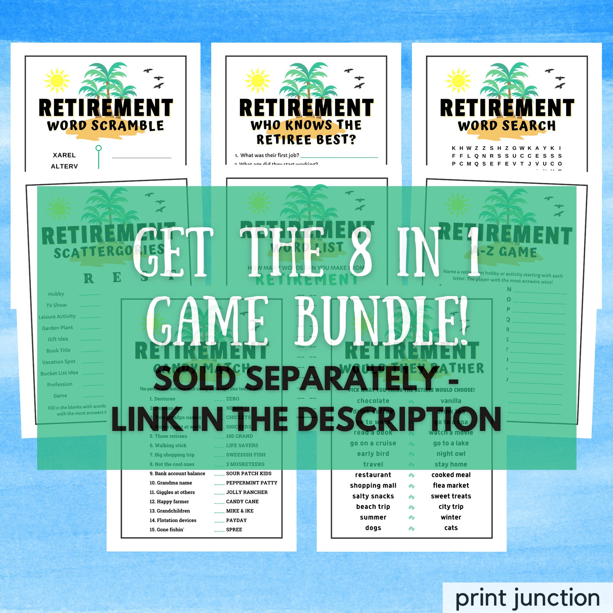 Retirement Party Games, Retirement Candy Match, Fun Retirement Games ...
