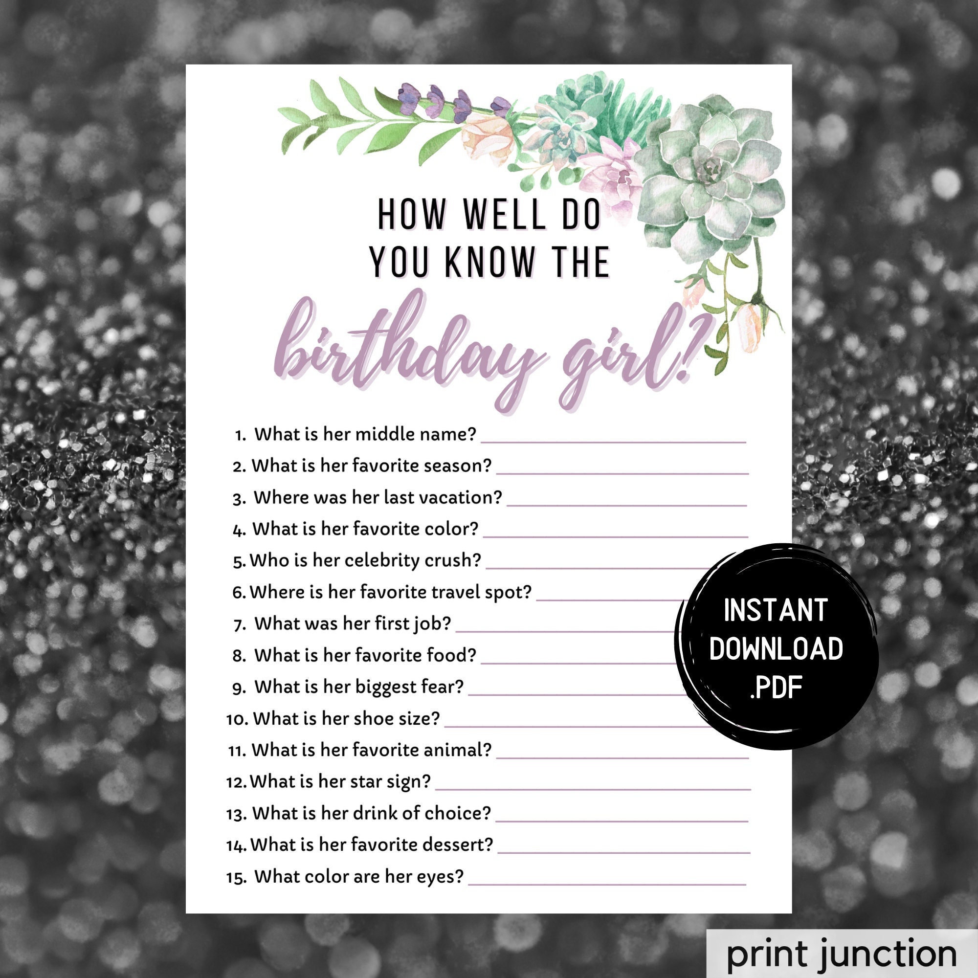 Who Knows the Birthday Girl Best, How Well Do You Know the Birthday ...